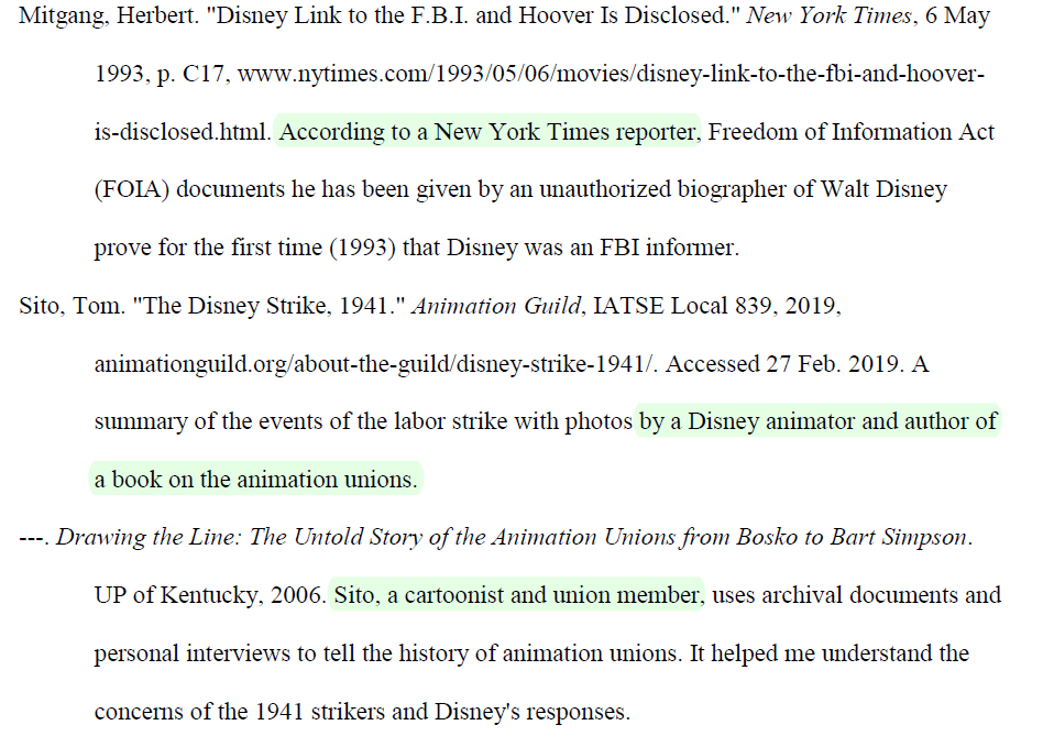 Creating An Annotated Bibliography
